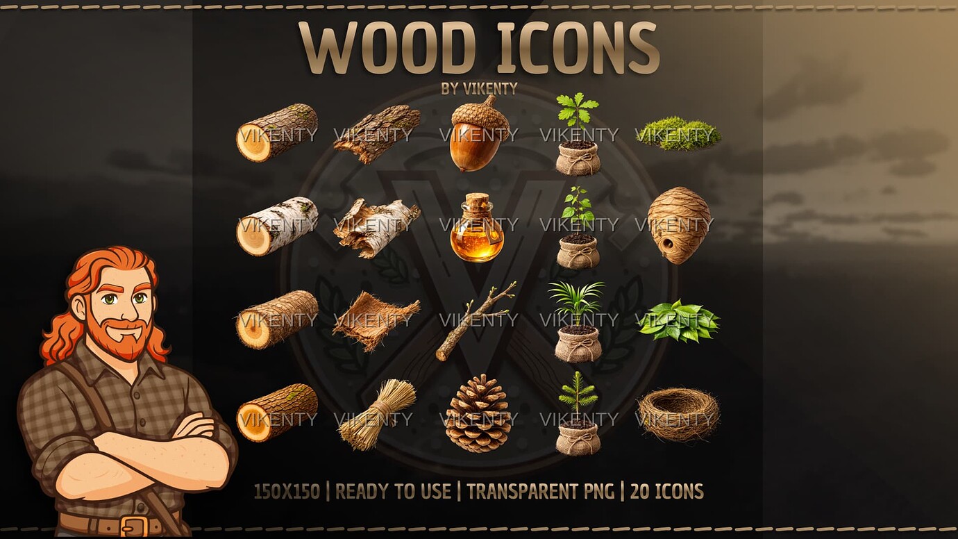 [ICONS] - Wood Icons x20 | 01 - RedM Releases - Cfx.re Community