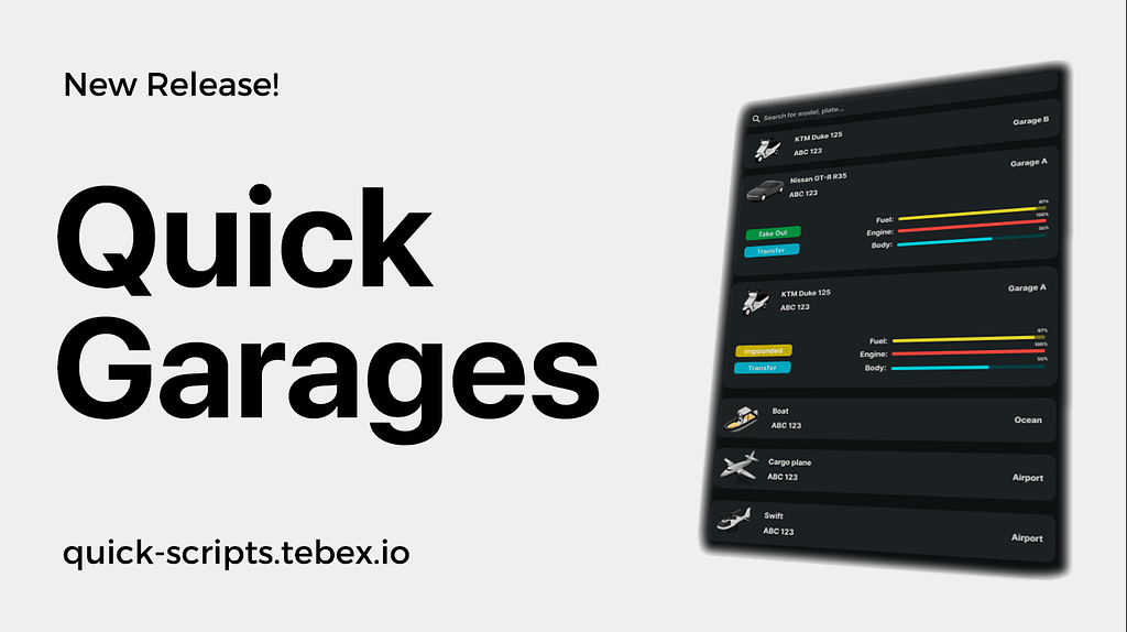 Quick Garages [ESX/QB] [PAID] - FiveM Releases - Cfx.re Community