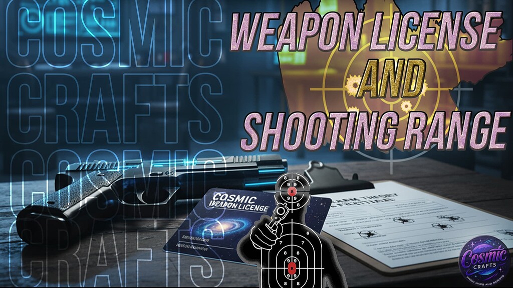 [PAID] Cosmic Weapon License and Shooting Range System (ESX/QBCore/Qbox ...