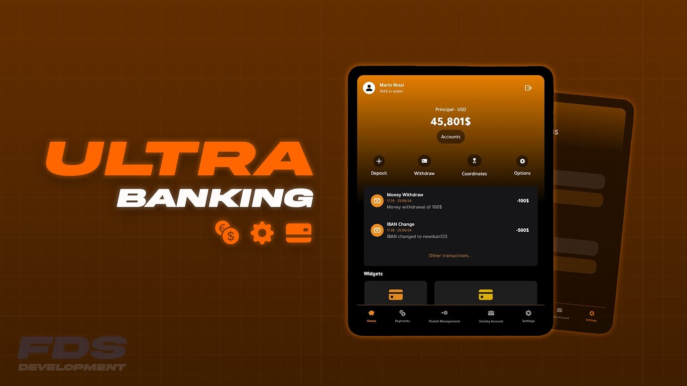 ULTRA Banking System inspired to Revolut [ESX/QB/QBOX] - FiveM Releases ...