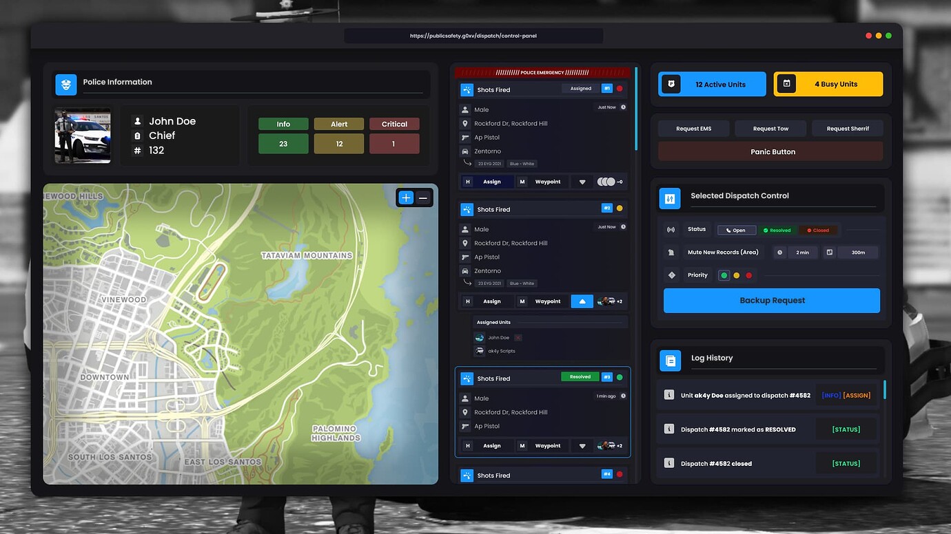 Advanced Dispatch System and Control Panel - FiveM Releases - Cfx.re ...