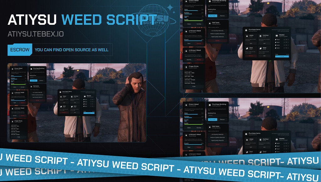 Advanced Weed Script - Dynamic Growth & Selling System | Aty Scripts ...
