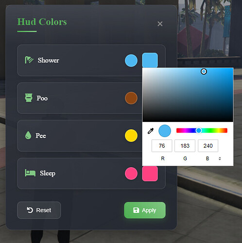 Fivem Hygiene (Shower / Pee / Poo / Sleep) - FiveM Releases - Cfx.re ...