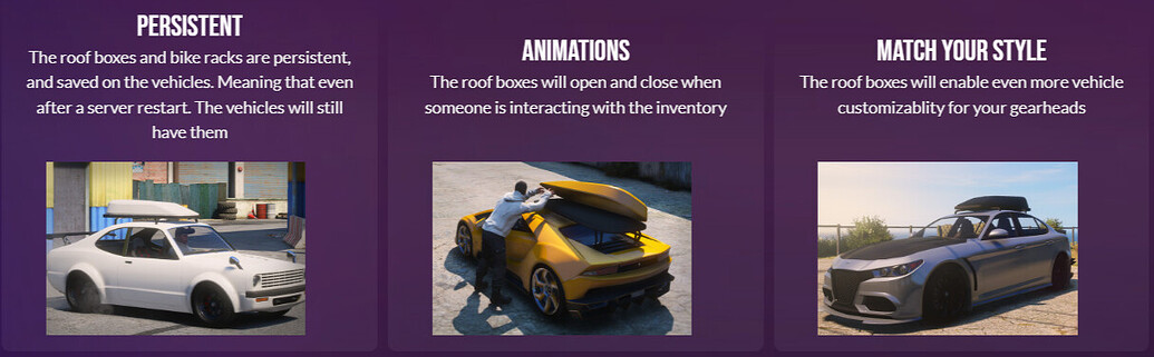 Roof boxes & bike racks - FiveM Releases - Cfx.re Community