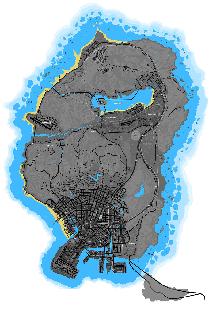 [PAID] [MINIMAP] Postalmap 8K - Roxwood, Cayo, Alamo, Bridges, Chiliad ...