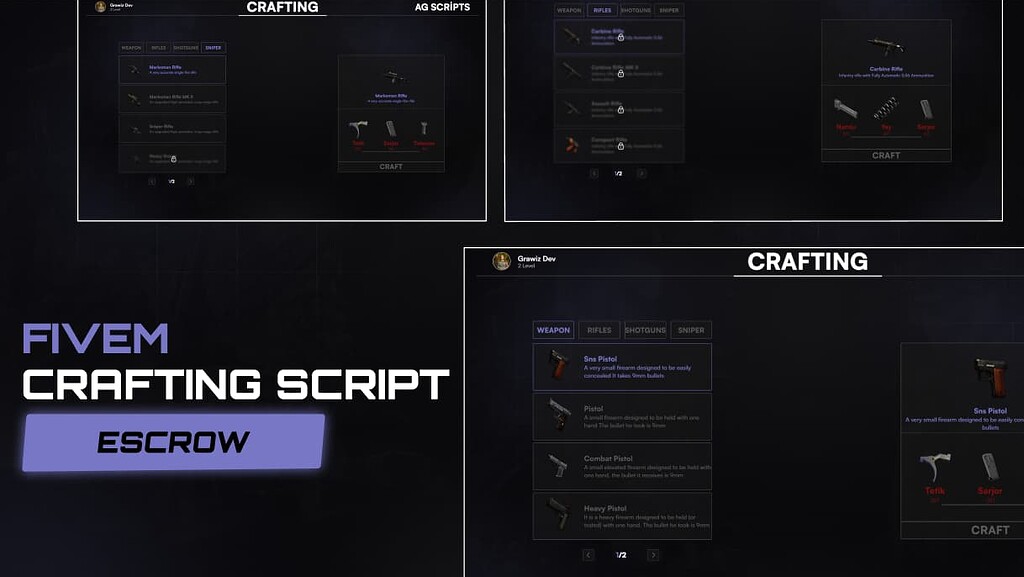 [QBCore / ESX] AG Craft V1 - FiveM Releases - Cfx.re Community