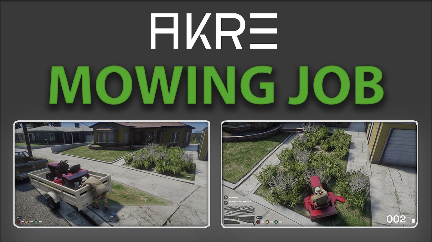 [QBCORE] & [ESX] Akre Mowing Job - FiveM Releases - Cfx.re Community