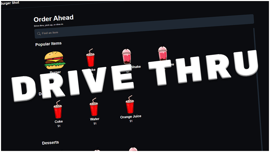 Drive Thru Update #1 | FiveM Script - FiveM Releases - Cfx.re Community