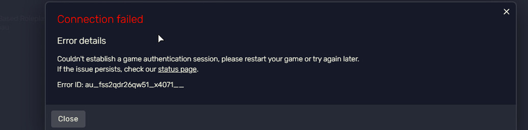 Connection failed due to game authentication - FiveM Client Support - Cfx.re Community