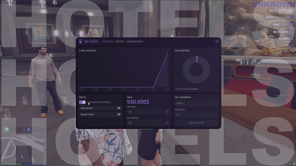 RiP-Hotels | Hotel script with business system - FiveM Releases - Cfx.re Community
