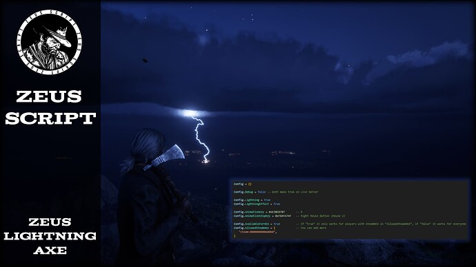 [PAID][STANDALONE] Zeus Lightning Axe - RedM Releases - Cfx.re Community