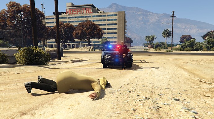 LSPD Near dead body - FiveM Snapmatic - Cfx.re Community