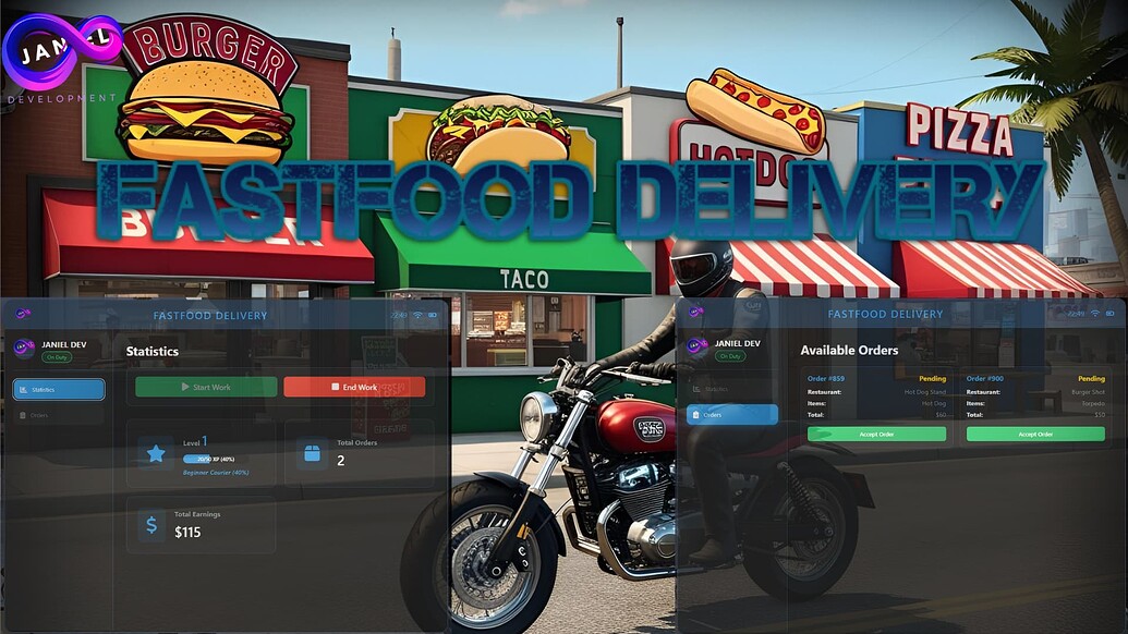 [FREE] [QB] Advanced Food Delivery Job - FiveM Releases - Cfx.re Community