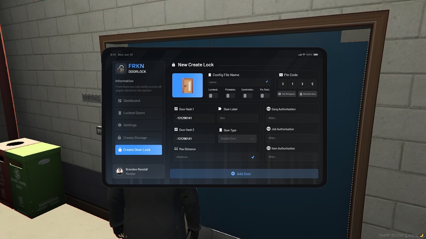 FRKN-DOORLOCK V2 | (Face Scanner , Clothing Scanner , Password , Camera ...