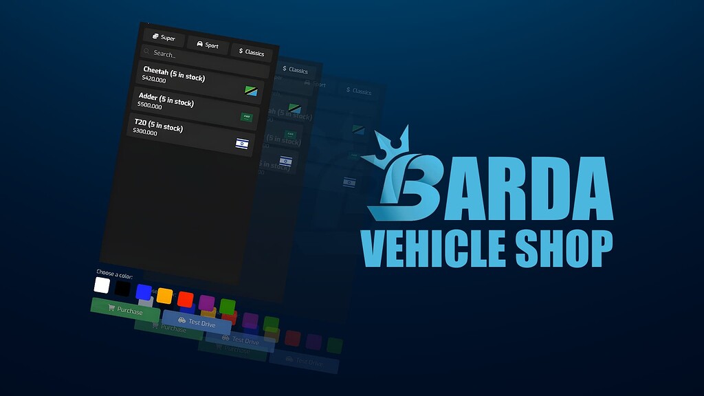 QBCore] BardaDev Vehicle Shop - FiveM Releases - Cfx.re Community