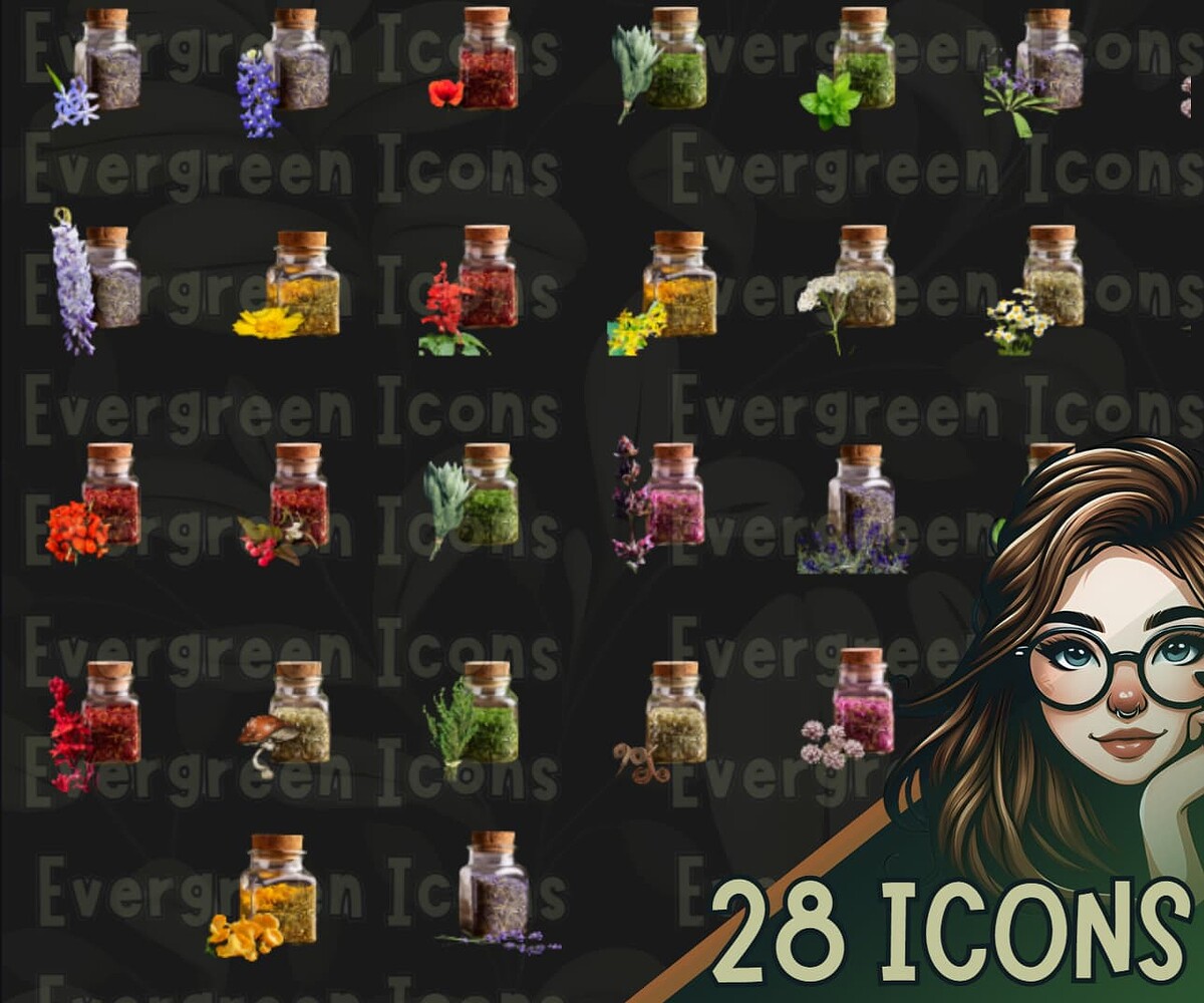 [FREE] 28 Realistic Herb Jars icons - RedM Releases - Cfx.re Community