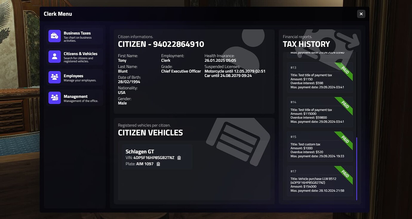 [PAID][ESX/QB] vms_cityhall | All in One - Job Center, Billings, Taxes ...