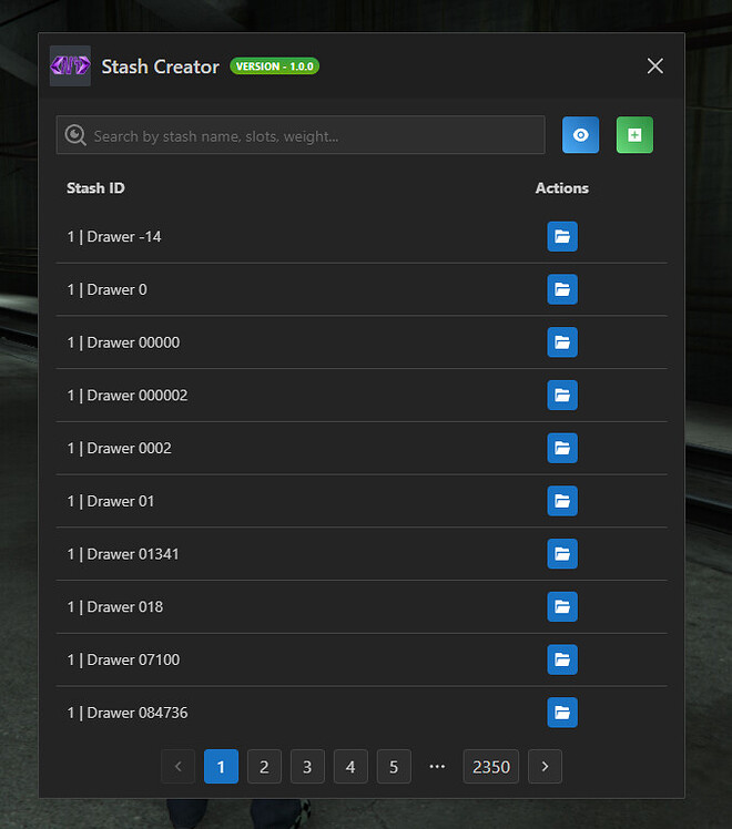 [ESX/QB/QBX] Stash Creator | Stash Viewer | View Stashes in DB in Game [ox_inventory/qb ...