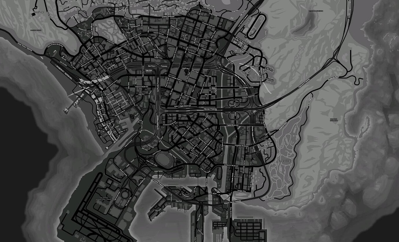 [FREE] [MINIMAP] Black & White Dark Postal Code Map & Minimap (Fixed ...