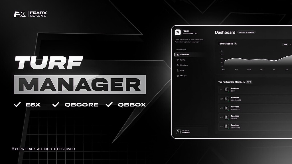 [Paid] [ESX&QB] Advanced Turf Script - FiveM Releases - Cfx.re Community