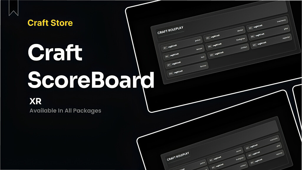 [PAID] Craft Scoreboard [XR Series] [ESX] - FiveM Releases - Cfx.re Community