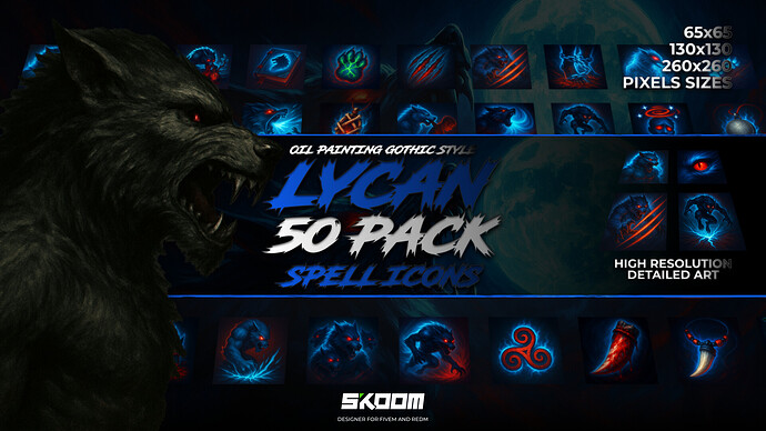 Spell Icons Pack Fantasy, Survival Server - Vampire, Lycan - FiveM Releases - Cfx.re Community