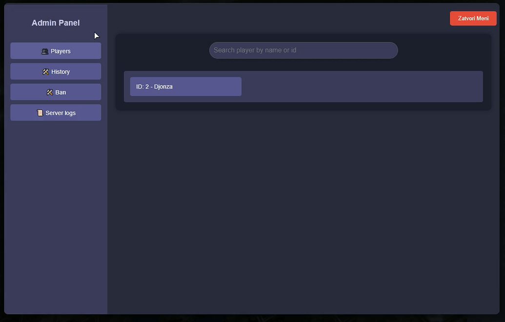 [FREE] Admin panel - FiveM Releases - Cfx.re Community