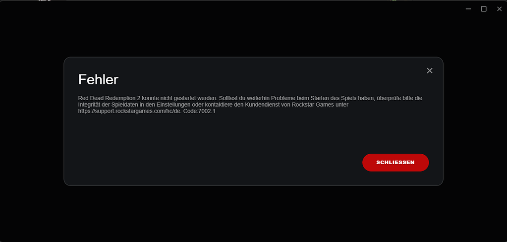 Error Code 7002.1 only appears when launching RedM. - RedM Client ...