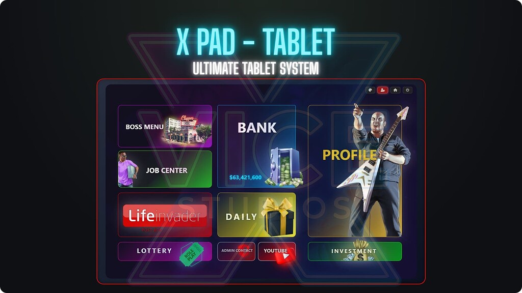 [PAID | ESX - QB ] X Pad Tablet - ViceX Studios - All in One Tablet ...