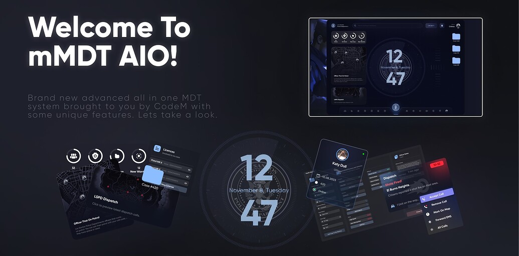 CodeM mMDT All In One (Most Detailed MDT) - FiveM Releases - Cfx.re ...