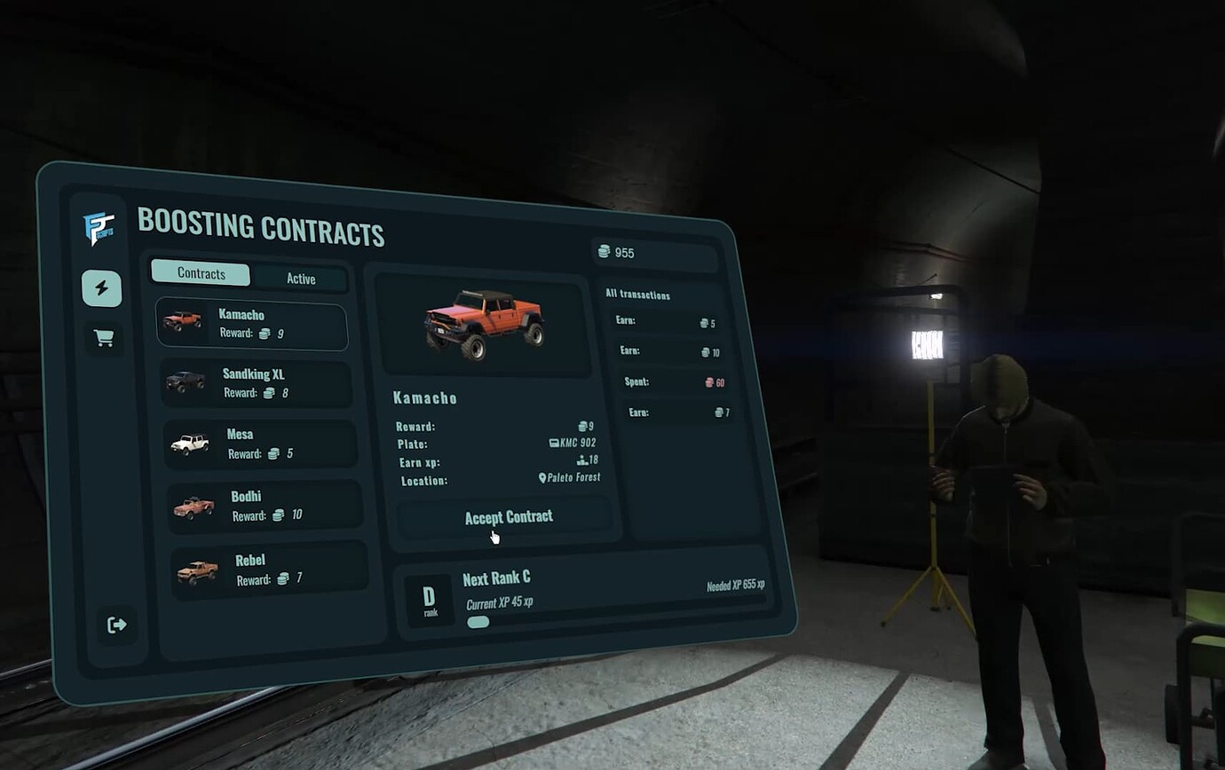 [Release] [ESX / QB / OX] Boosting System | Contracts, Ranks, Rewards ...