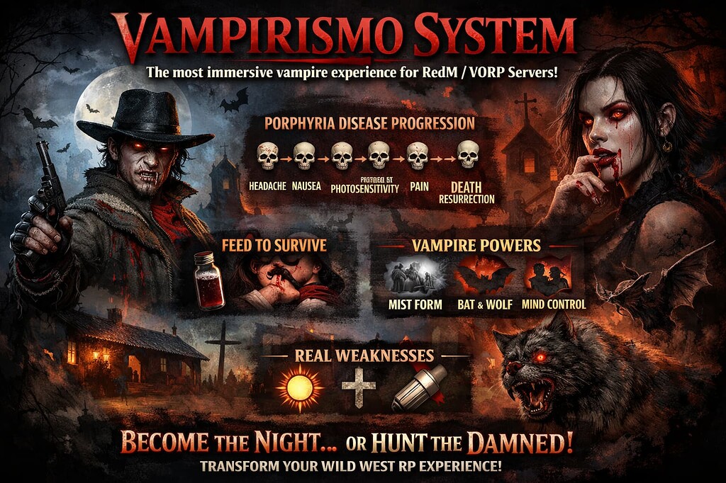 [PAID] Vampire System Complete for RedM/VORP - RedM Releases - Cfx.re ...