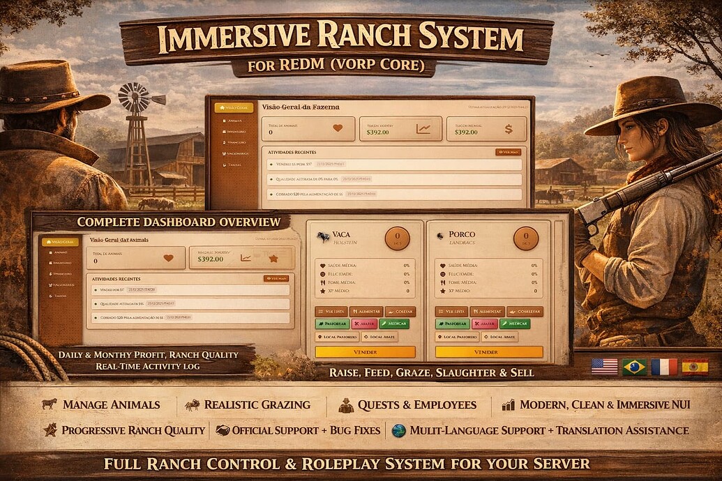 [PAID] RedM Ranch System - Prisma Studio - RedM Releases - Cfx.re Community
