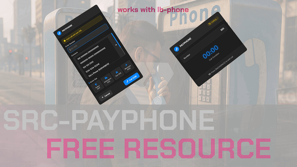 Fivem Payphone script [lb-phone support] - FiveM Releases - Cfx.re ...
