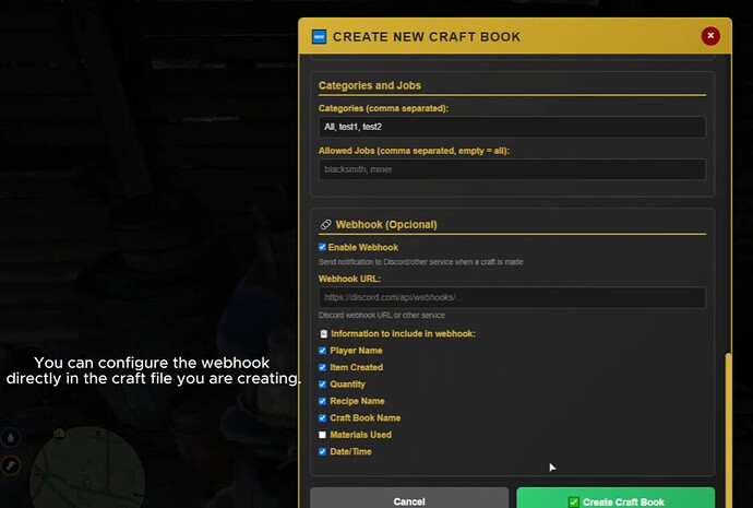 Farpax Craft Book - Advanced Crafting System for RedM/FiveM - RedM ...