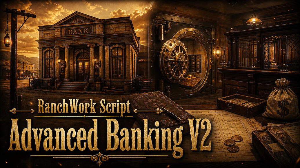 RanchWork Script - Advanced Banking | RedM VORP Banking System - RedM ...