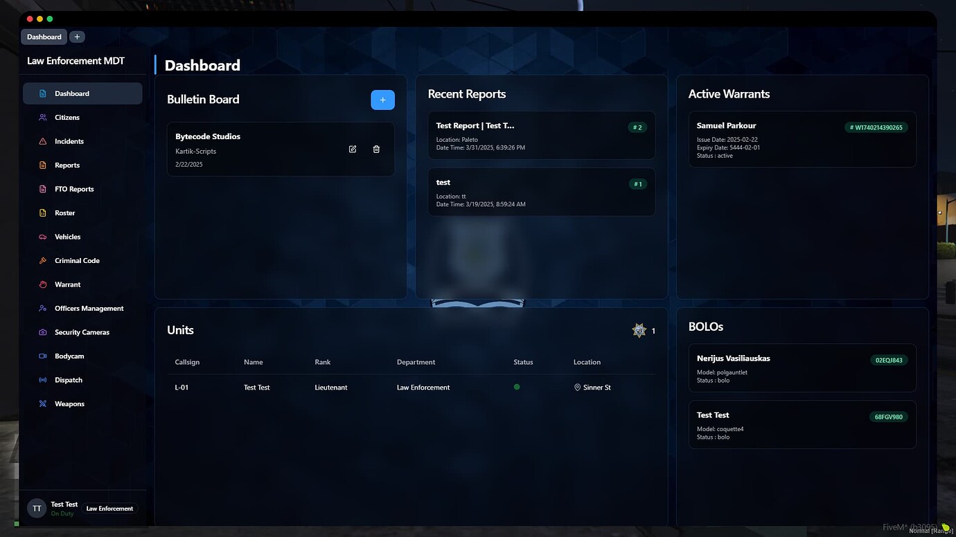 [QBCore] [Qbox] [ESX] [OX] Advanced MDT and Dispatch System (Police ...