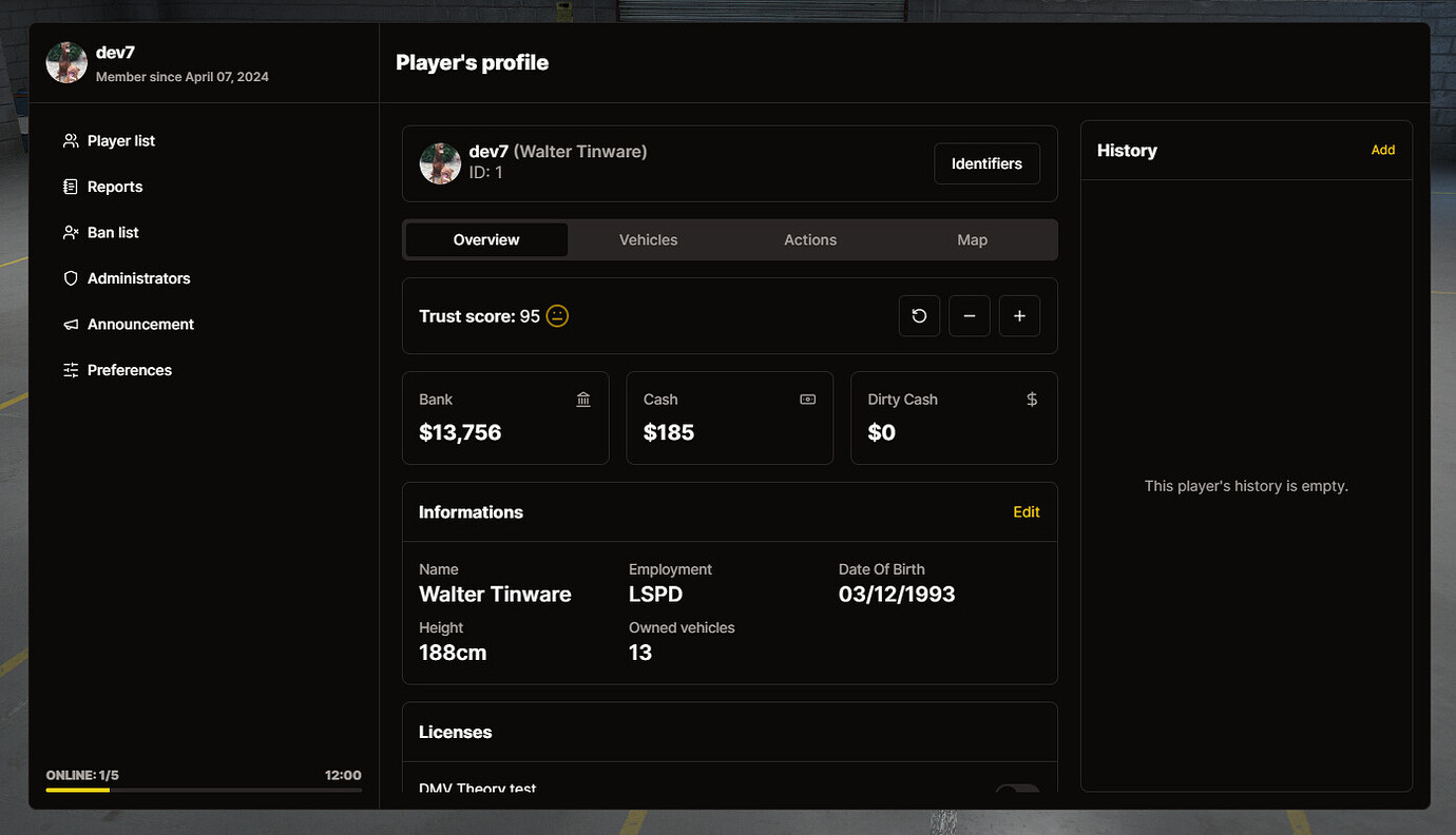 Admin Menu - Highly customizable (actually), Any framework! - FiveM ...