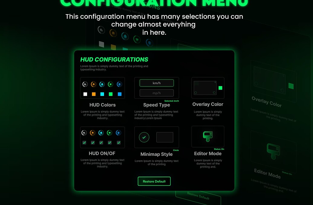 Modern HUD + Config Panel - Releases - Cfx.re Community