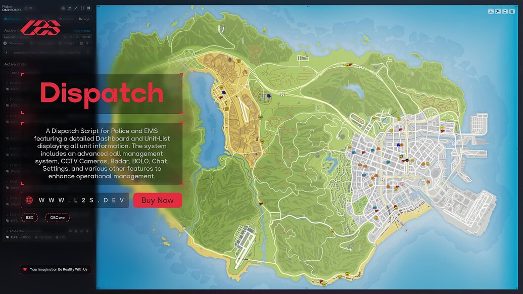 Dispatch Script - List, Dashboard, CCTV, And Reports - FiveM Releases - Cfx.re Community