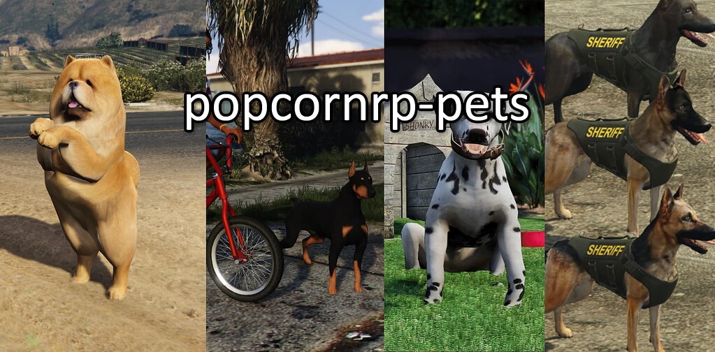 Popcornrp-pets - Free to use add-on pet and animal peds - FiveM ...