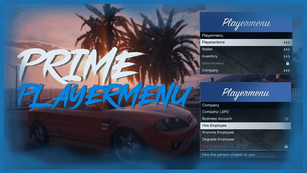 [FREE] [ESX] primePlayermenu - NativeUI Reloaded Personalmenu - FiveM Releases - Cfx.re Community