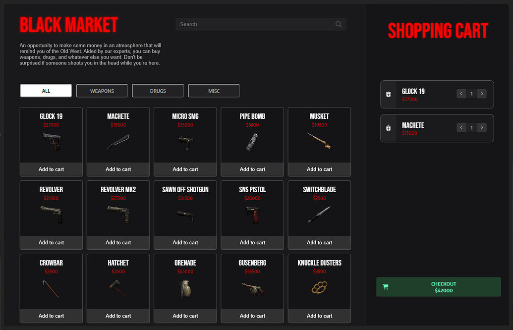 [PAID] [ESX/QB] Advanced Black Market Script - FiveM Releases - Cfx.re ...