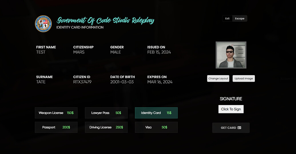 Modern ID Card | QB-ESX - FiveM Releases - Cfx.re Community