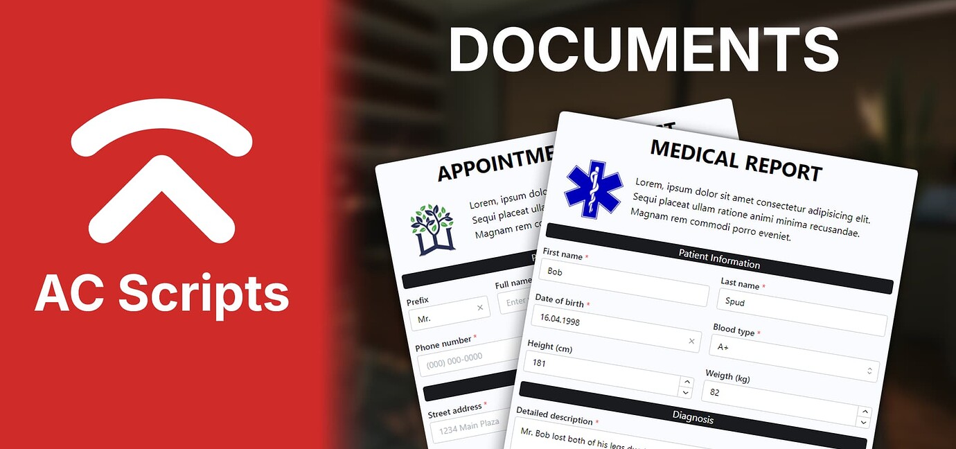 AC Documents – create custom documents in-game - FiveM Releases - Cfx ...