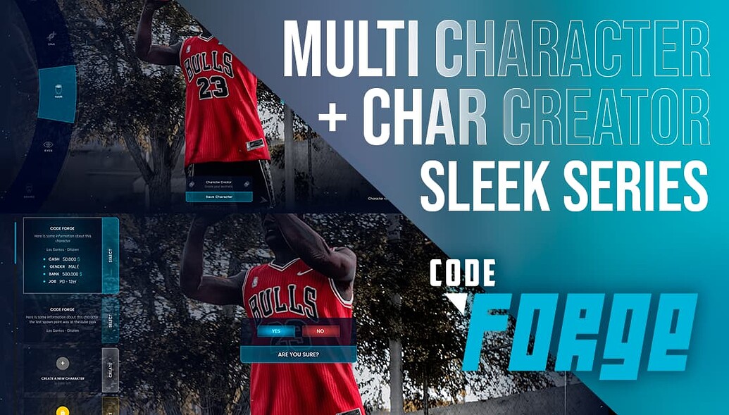 Sleek Multi Character + Character Creator compatible with illenium ...