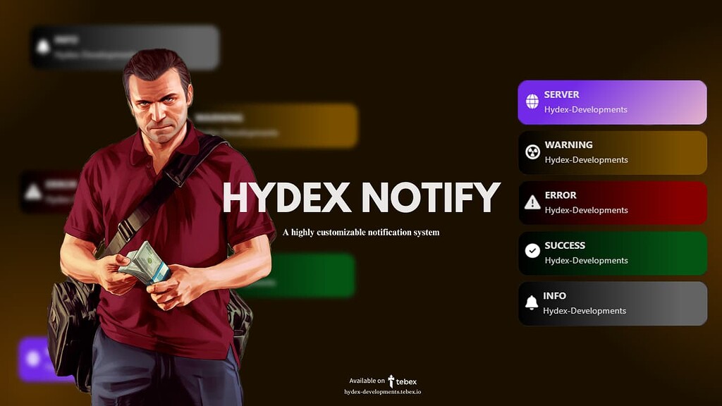 [ESX/QB] Hydex-Notify, a premium notification system for FiveM - FiveM Releases - Cfx.re Community