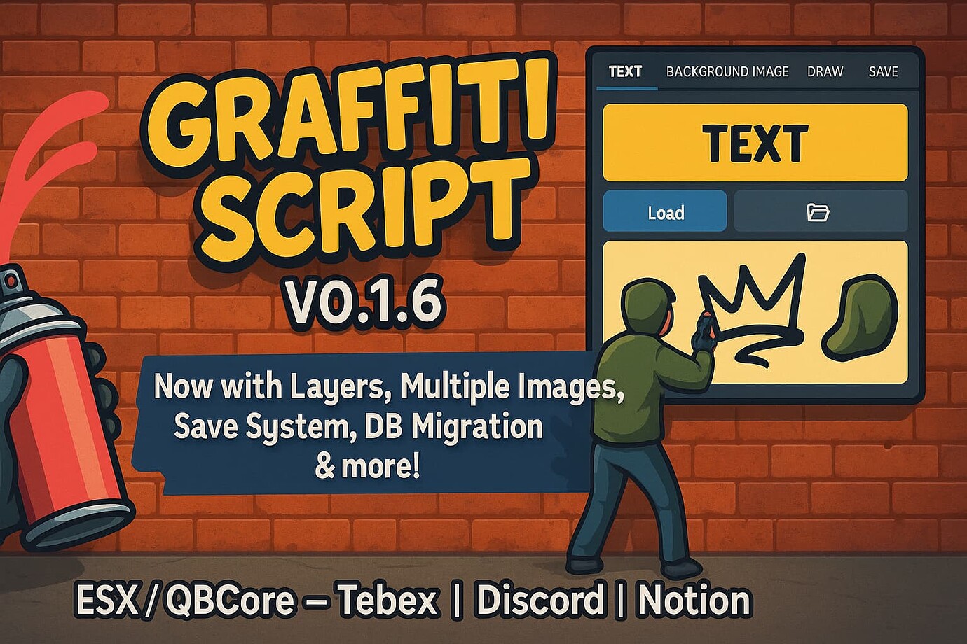 # 🎨 [PAID] Graffiti – Bring your walls to life (ESX/QBCore) - FiveM ...