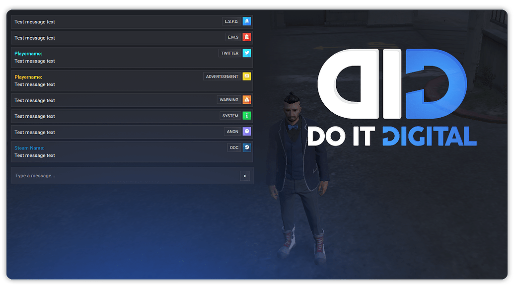 Advanced Chat System | 9 Themes | Live Editor | RP Ready [ESX/QBcore ...