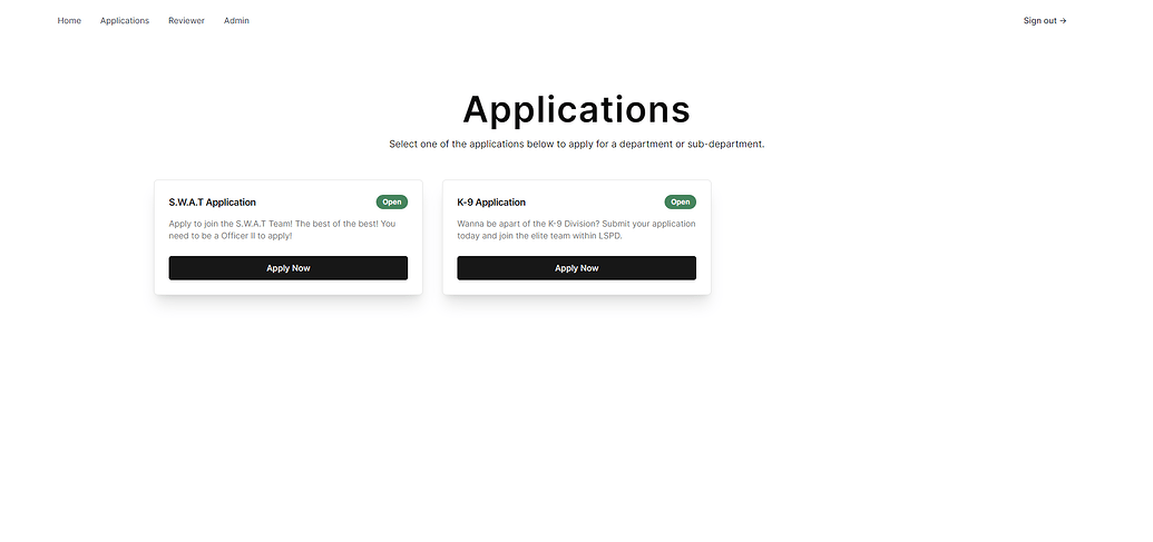 [WEB][FREE] Department Application Central - FiveM Releases - Cfx.re Community